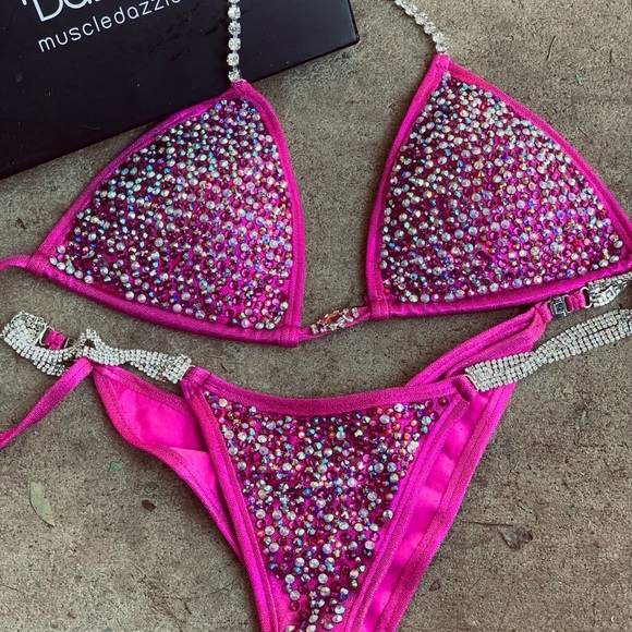 Muscle Dazzle | Swim | Muscle Dazzle Bodybuilding Rhinestoned Bikini ...